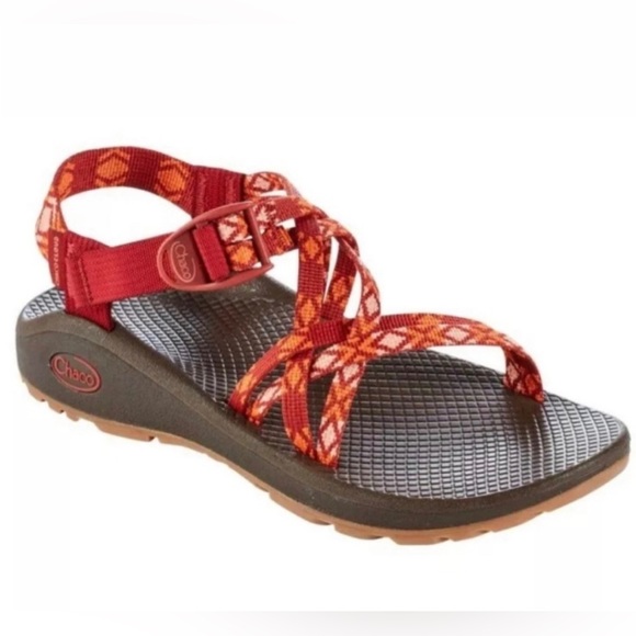 Chaco | Shoes | Chaco Z Cloud X Red Orange Diamond Print W7 | Poshmark